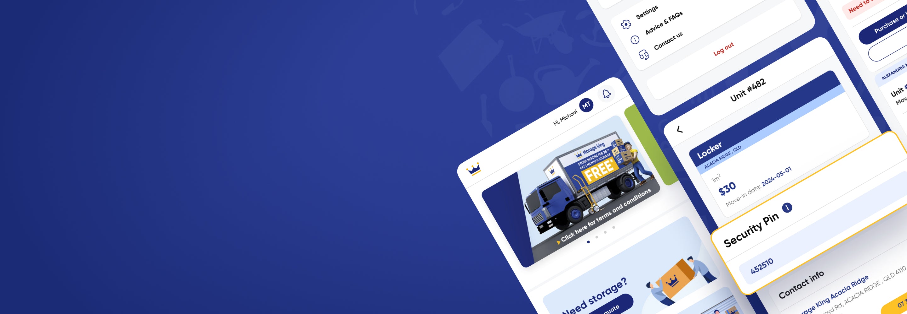 Storage King | Mobile App - Account Management & Support