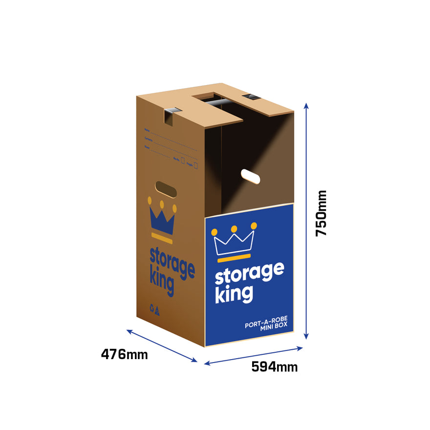 Storage King | Mini Port-a-Robe | Cardboard Boxes