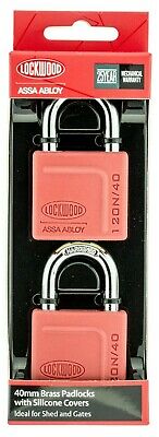 Storage King | Lockwood 40mm Alloy Silicon Padlock Twin Pack